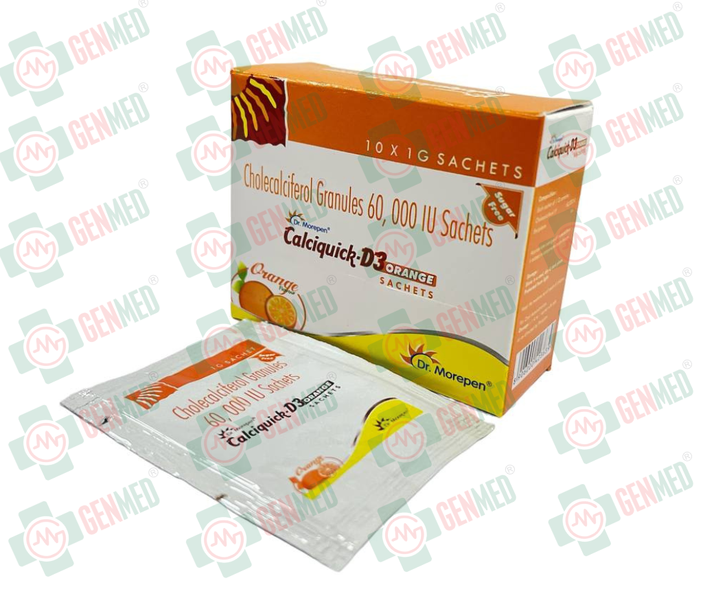 GenMed | Calciquick D3 Sachet | Convenient Calcium & Vitamin D3 for ...