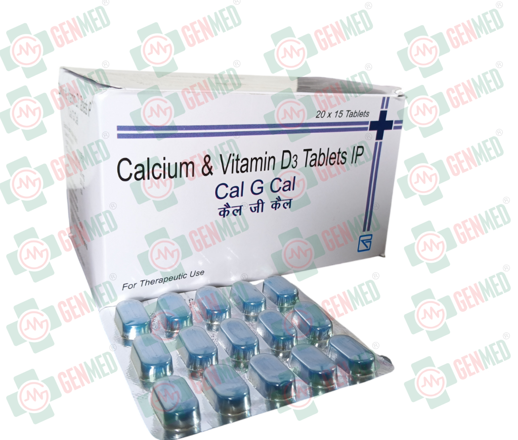 GenMed | Cal G Cal Tablet | Calcium & Vitamin D3 Supplement for Bone ...