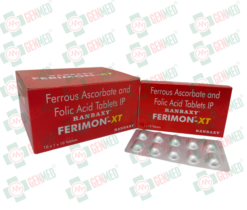GenMed | Fericip XT Tablet | Iron, Folic Acid & Vitamin B12 Supplement ...