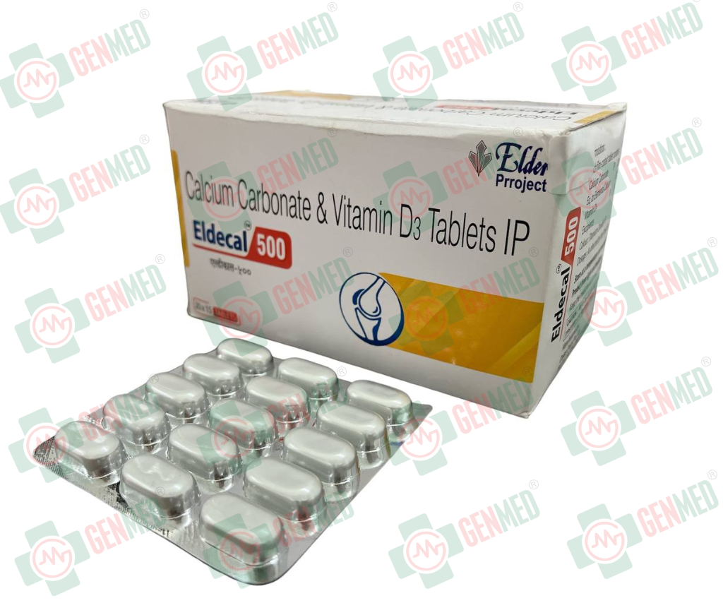 GenMed | Eldecal 500 Tablet | High-Potency Calcium & Vitamin D3 ...